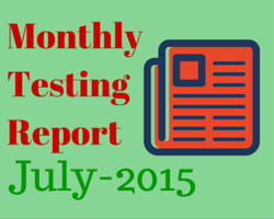 Monthly Software Testing Report - Jul 2015